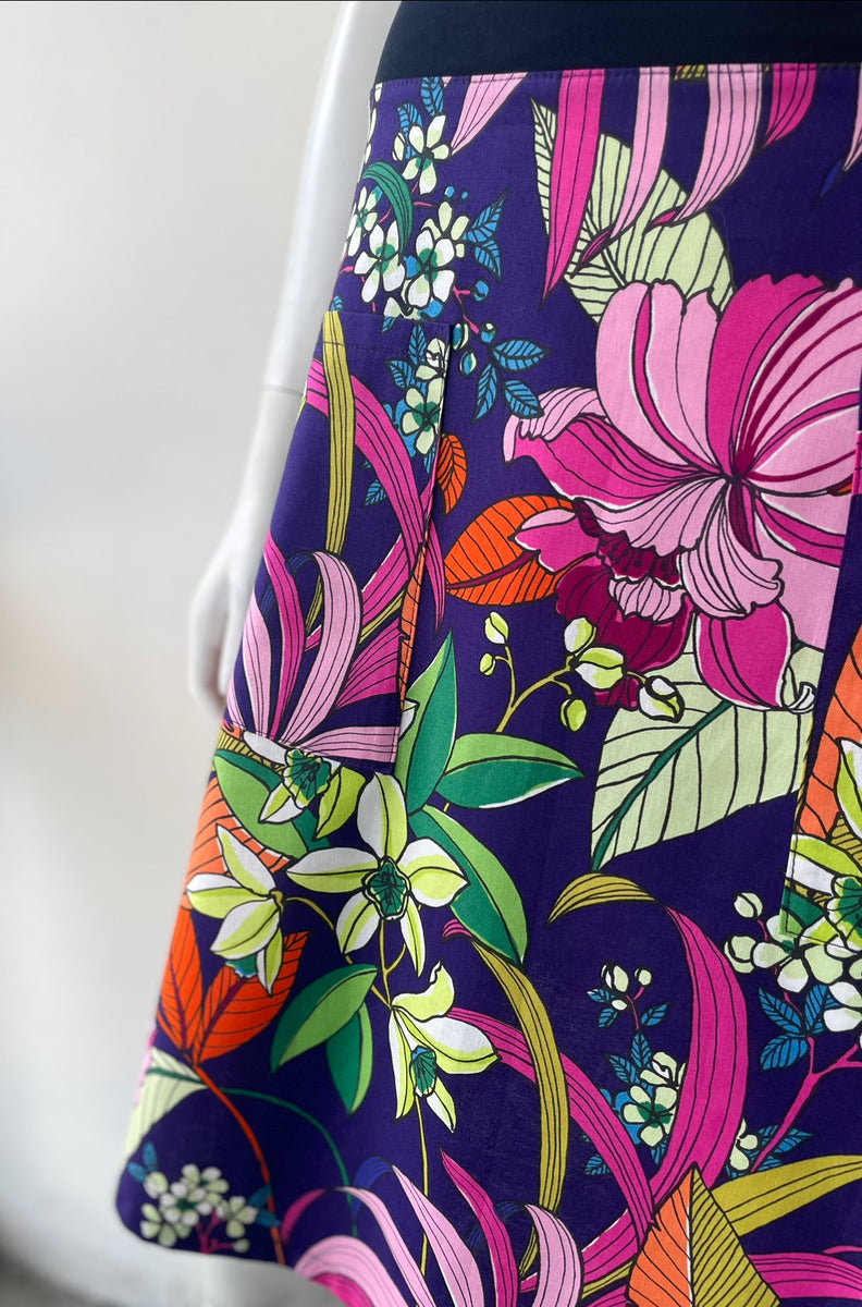 Flare Skirt - Tropics/Purple – Finki Handmade