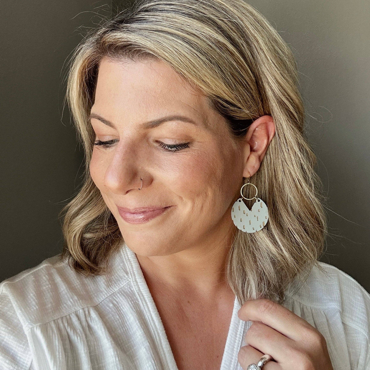 Oliver Earrings - Stone – Finki Handmade