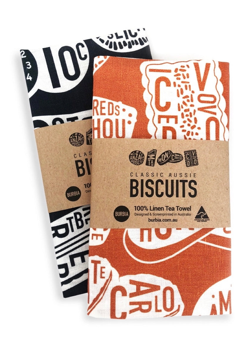 Tea Towel - Classic Aussie Biscuits – Finki Handmade