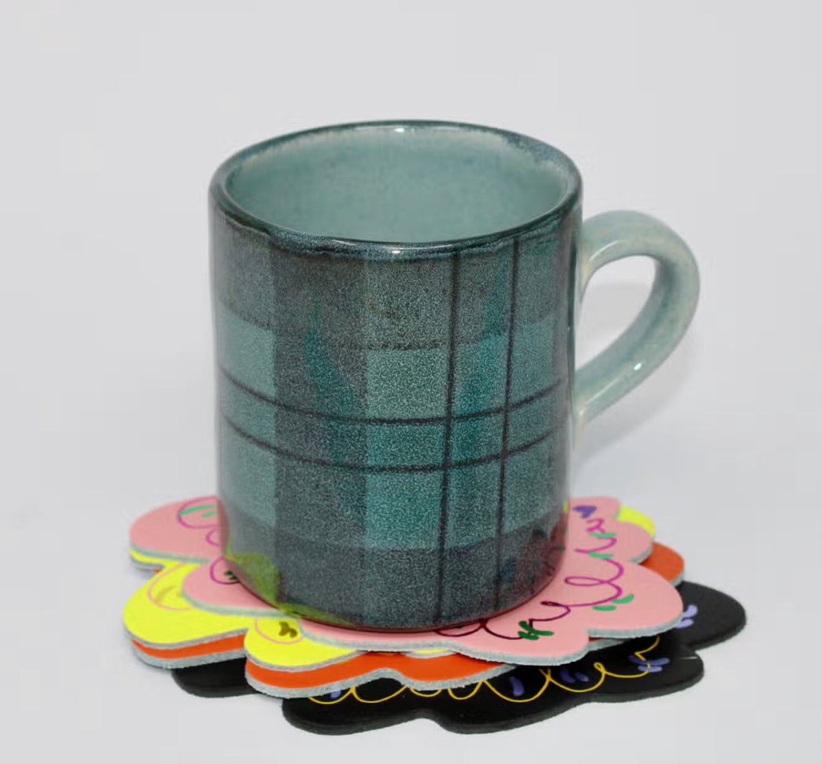 Fluffy Cat Coasters - Set of 4 – Finki Handmade