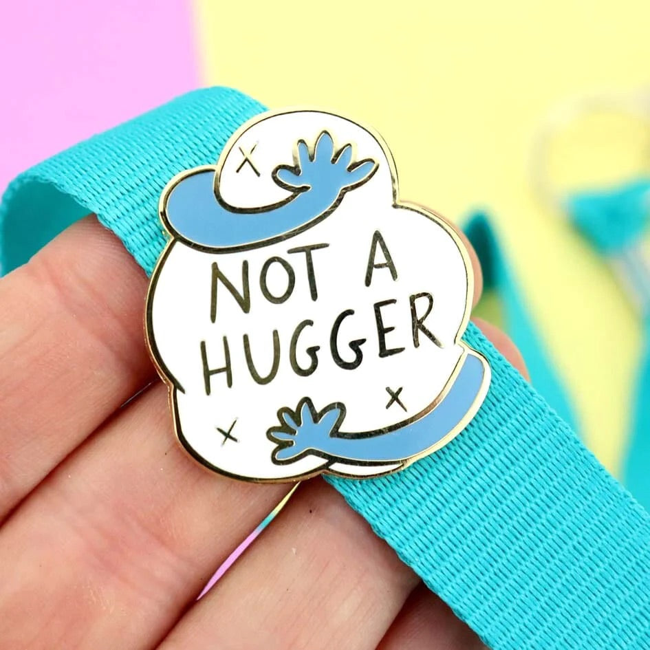 Enamel Badge - Not A Hugger – Finki Handmade