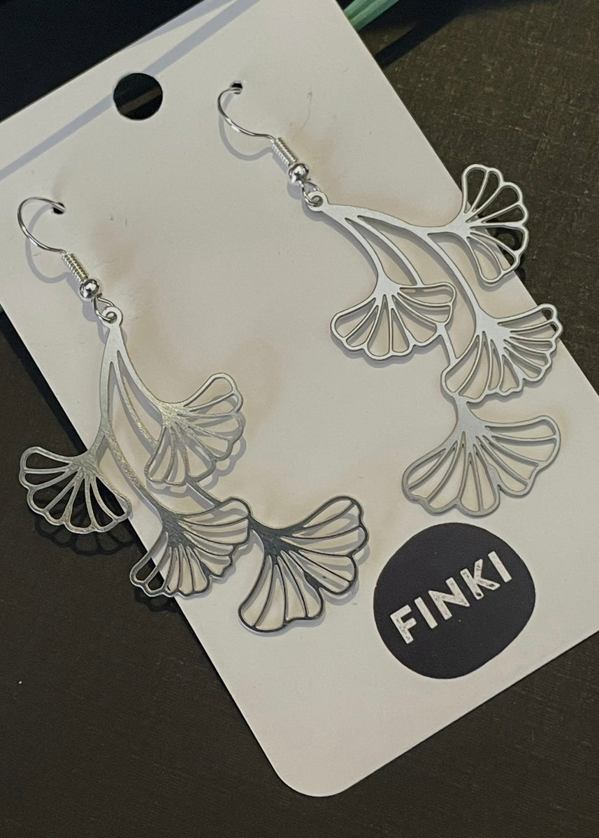 Ginko Leaves, Earrings – Finki Handmade