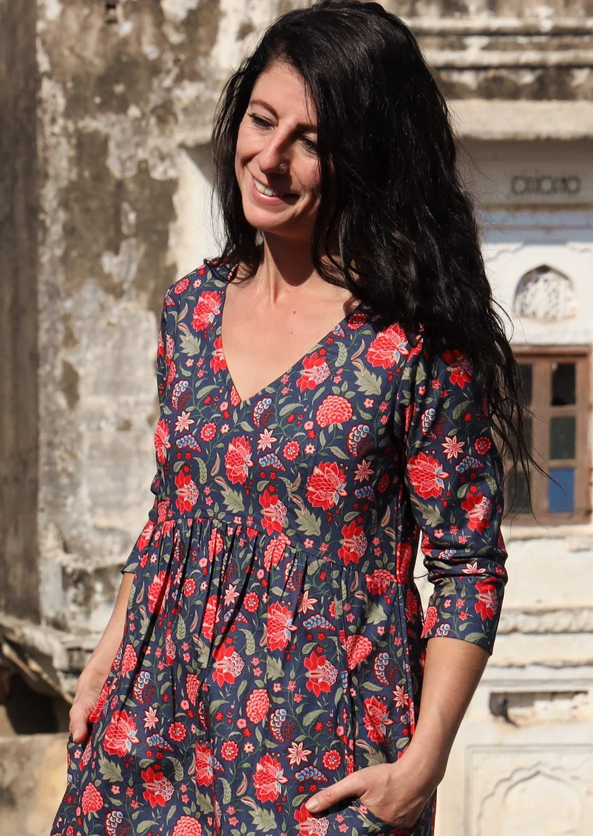 April Dress - Kaveri Size S – Finki Handmade