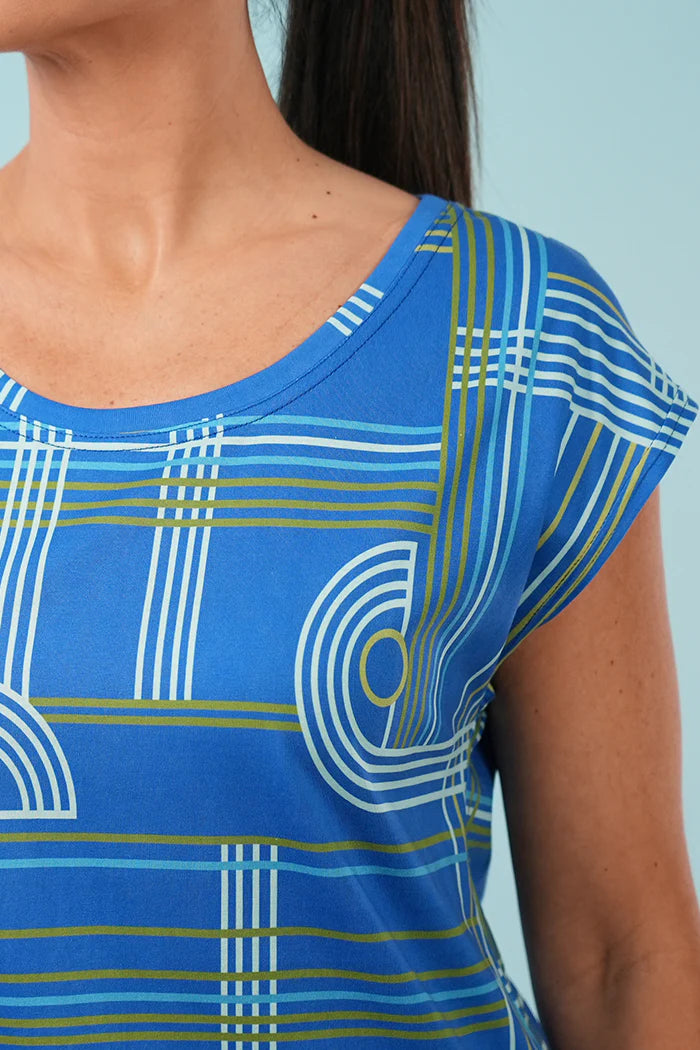 Bobby Top - Checkers/Blue – Finki Handmade
