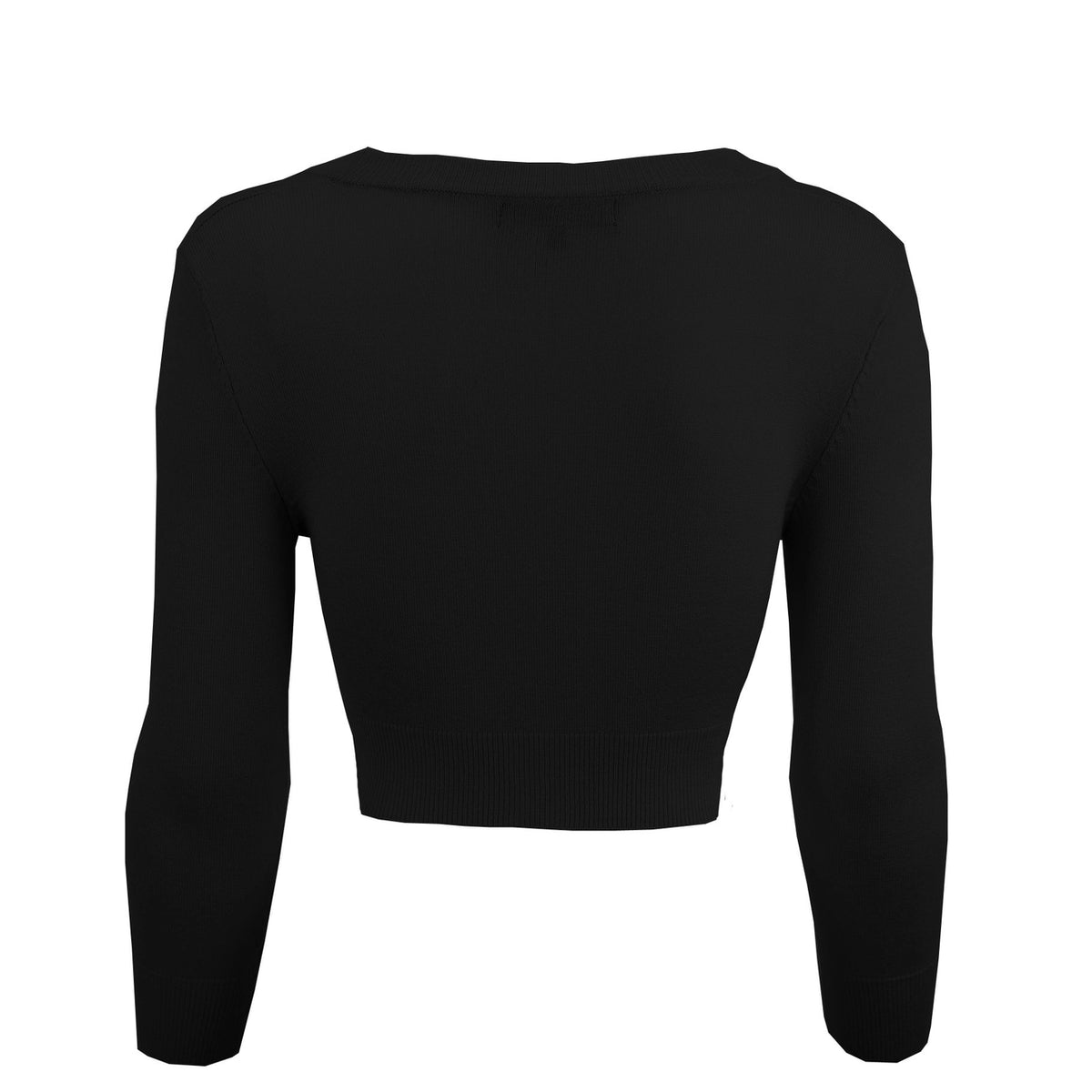 V-Neck Bolero Cardi - Black – Finki Handmade