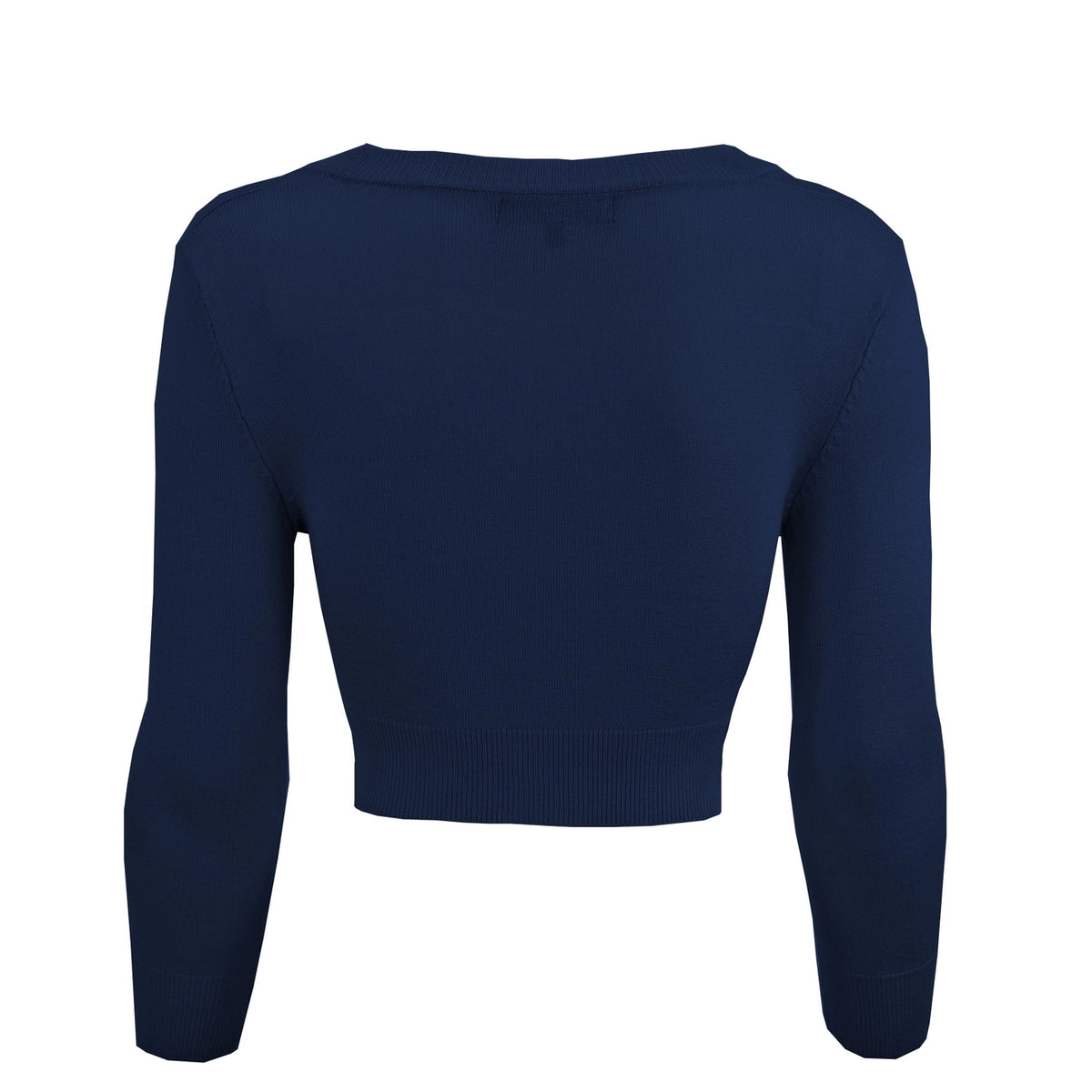 V-Neck Bolero Cardi - Navy – Finki Handmade