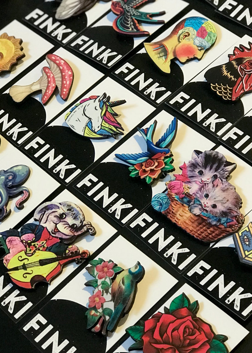 Wooden Art Badge – Finki Handmade
